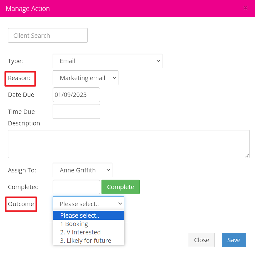 Actions – MagManager