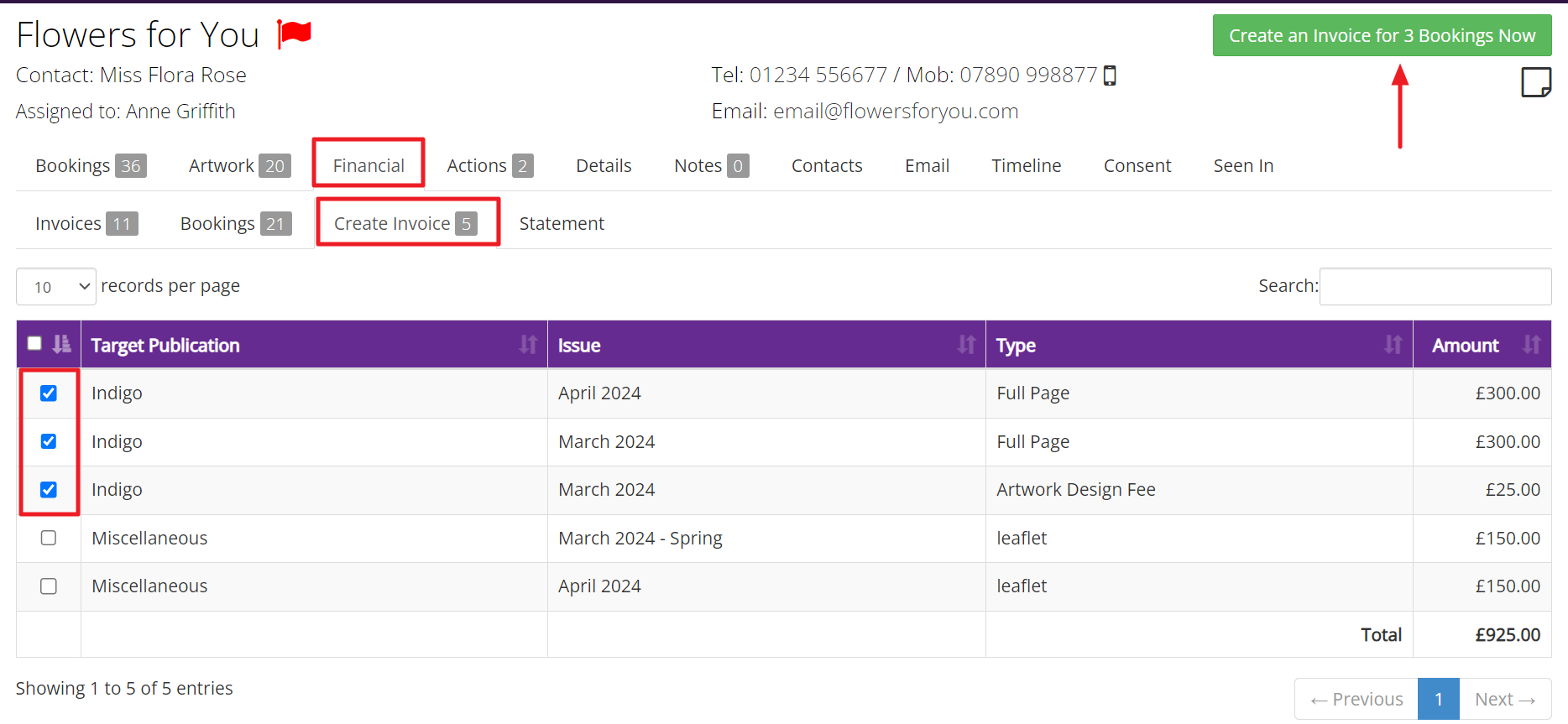 Creating Invoices – MagManager