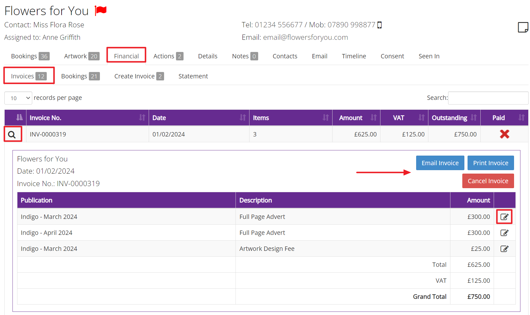 Creating Invoices – MagManager