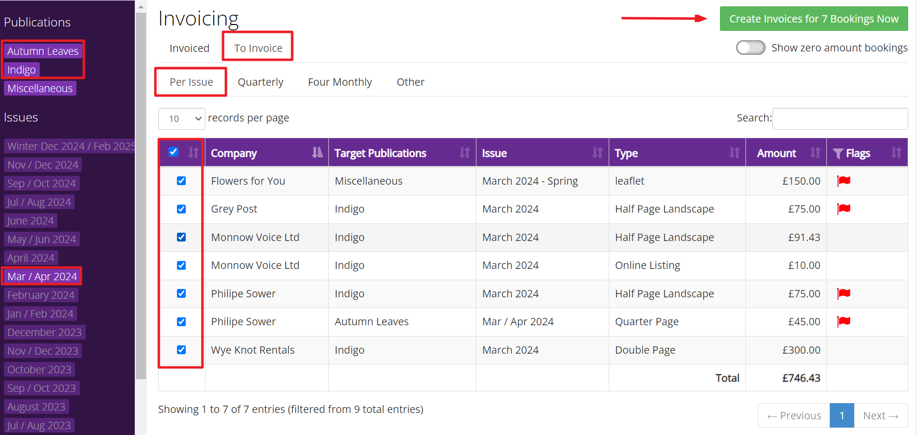 Creating Invoices – MagManager