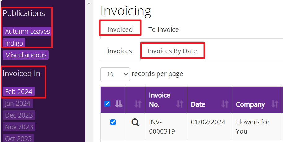 Creating Invoices – MagManager