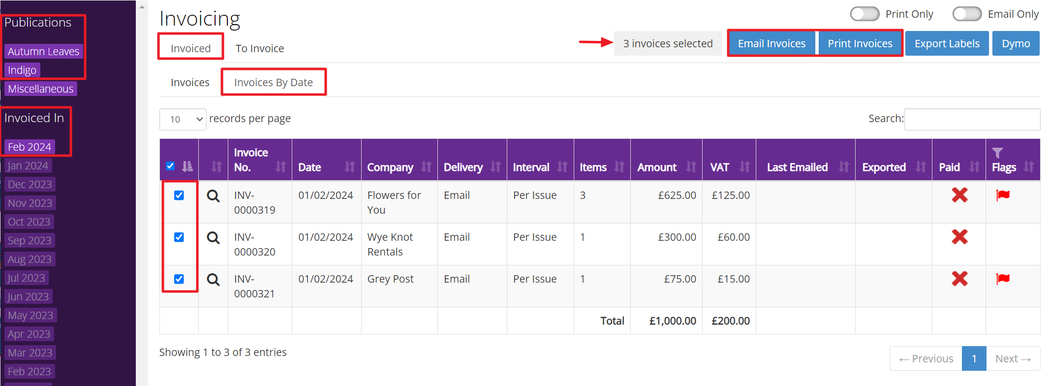 Creating Invoices – MagManager
