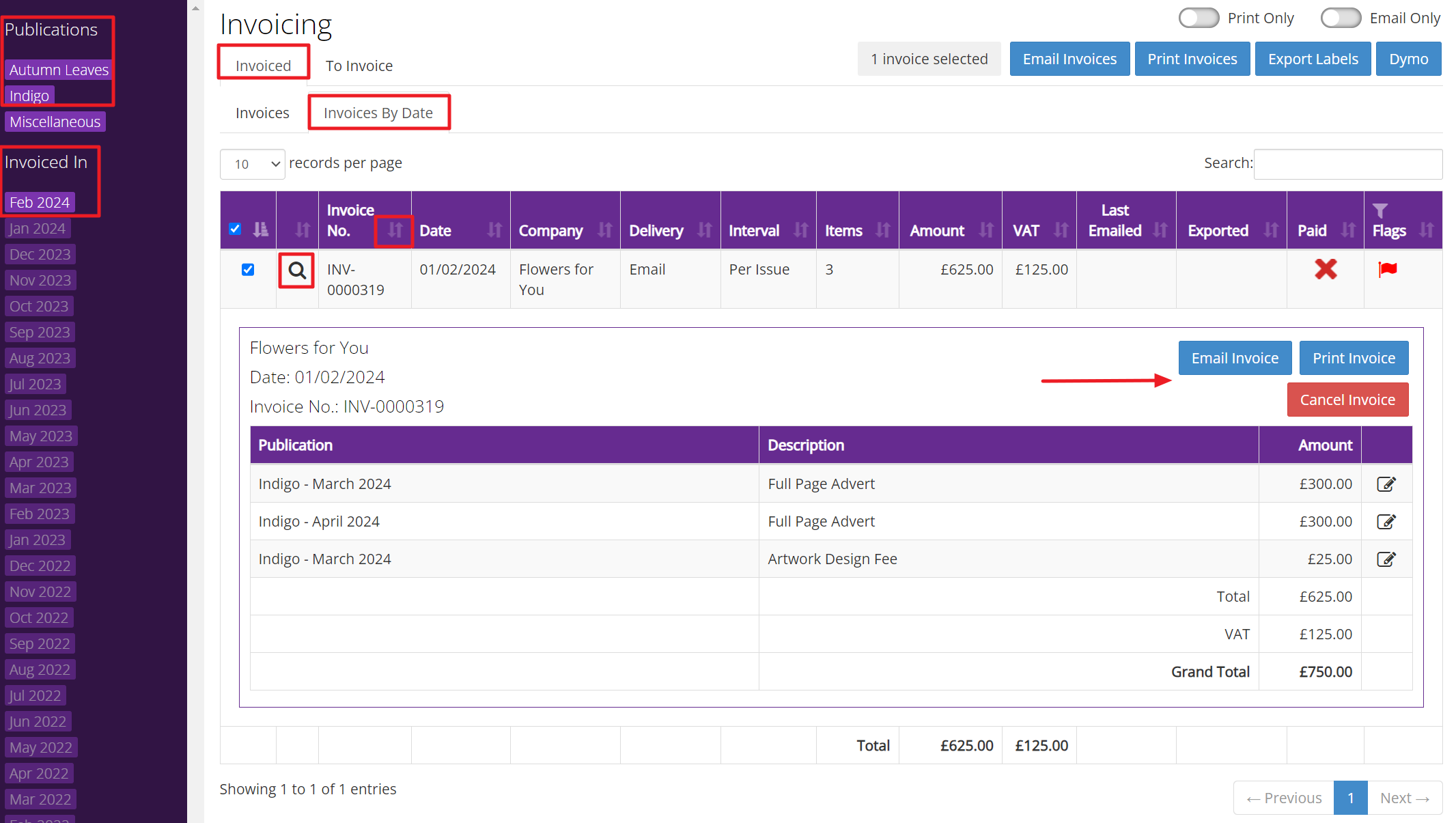 Creating Invoices – MagManager