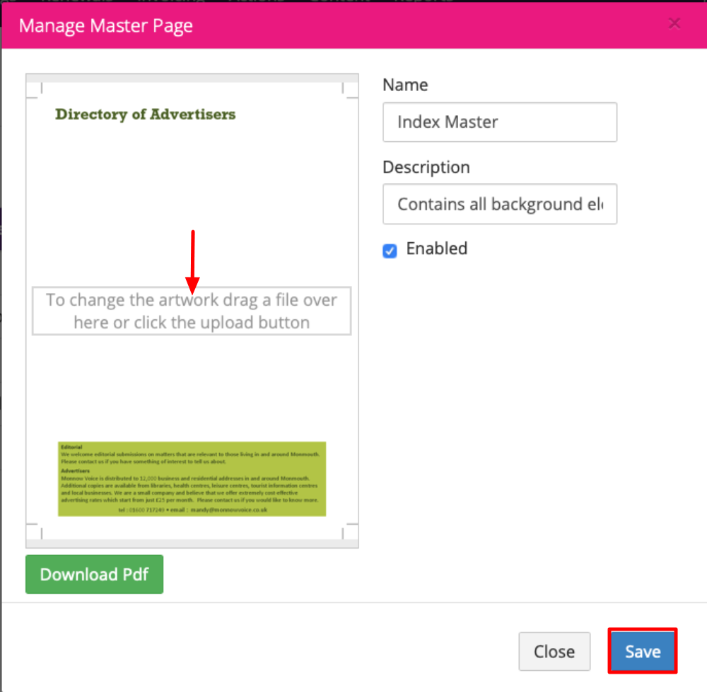 Master Page Templates – MagManager