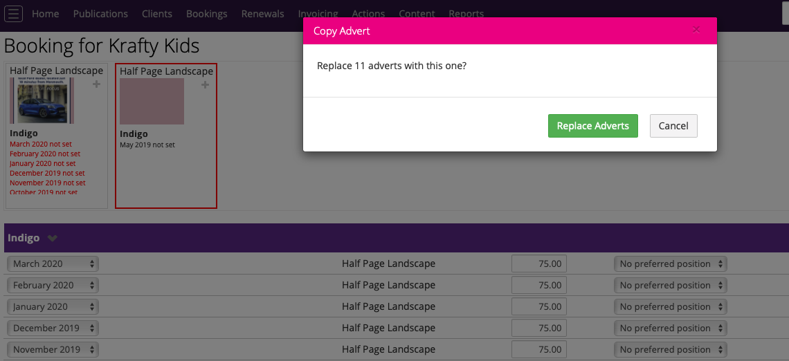 Using different artwork in bookings – MagManager