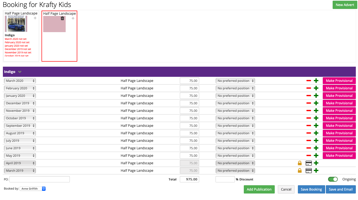 Using different artwork in bookings – MagManager