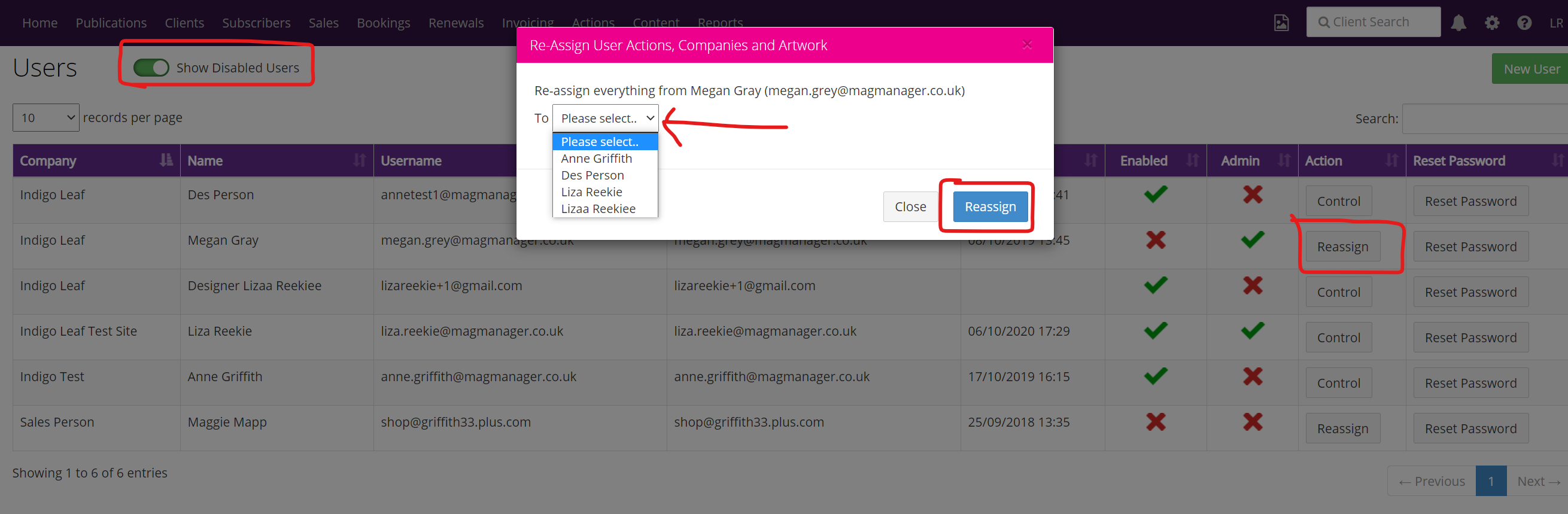 Managing Users – MagManager