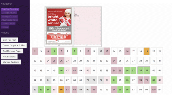 The Flat Plan Overview Screen – MagManager