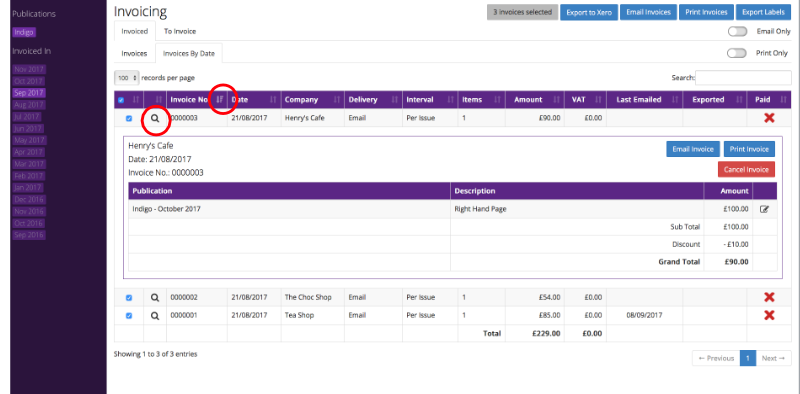 Creating Invoices – MagManager