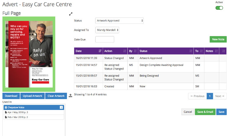 The Flat Plan Overview Screen – MagManager